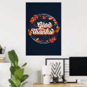 Give Thanks Poster (24x36) | Zazzle
