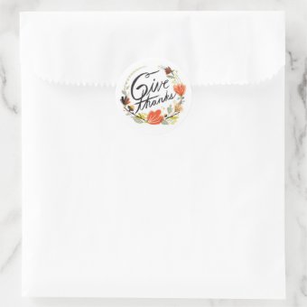 Give Thanks Stickers | Zazzle