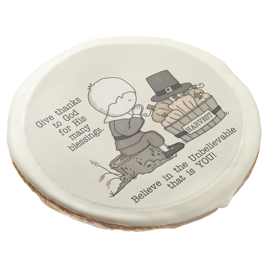 Give Thanks Sugar Cookie | Zazzle