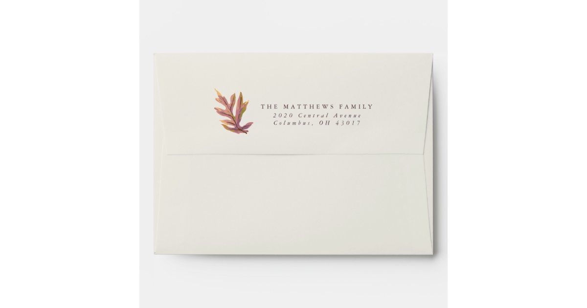 Give Thanks Thanksgiving envelope | Zazzle