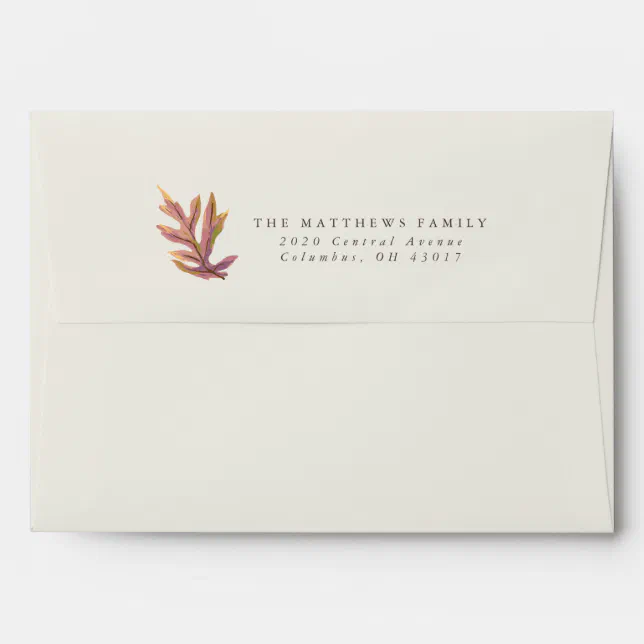 Give Thanks Thanksgiving envelope | Zazzle