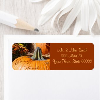 Giving Thanks Thanksgiving Label | Zazzle