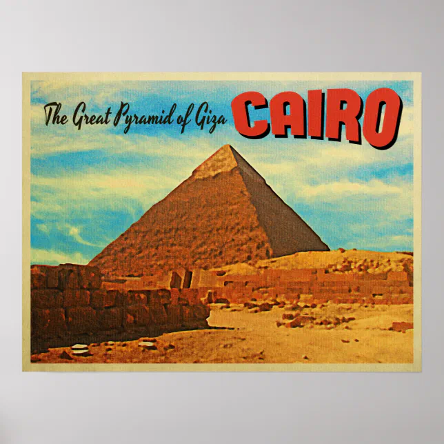 Giza Pyramid Cairo Egypt Poster | Zazzle