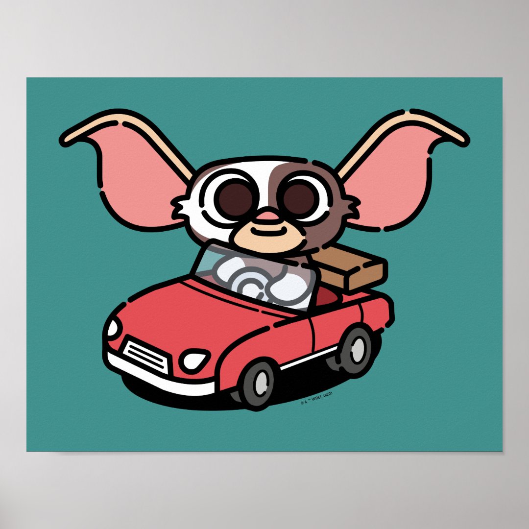 Gizmo | Cute Comic Driver Poster | Zazzle