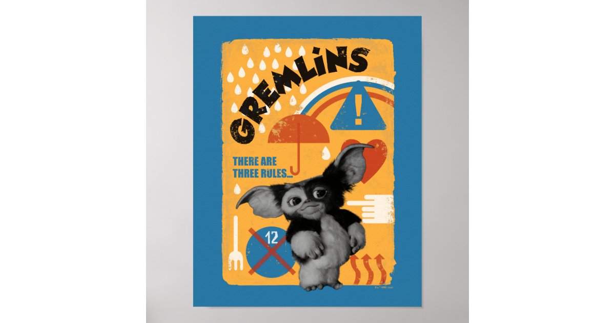 Gizmo | There Are Three Rules Poster | Zazzle