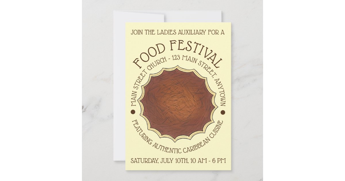 Gizzada Jamaican Caribbean Coconut Custard Tart Invitation Zazzle