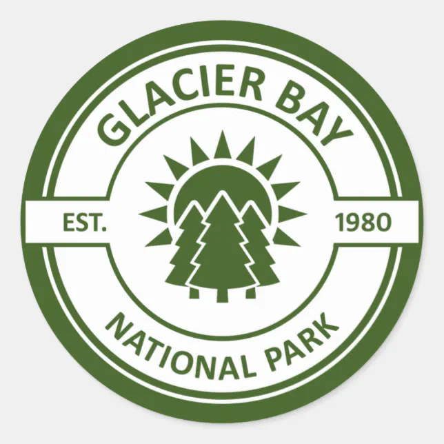 Glacier Bay National Park Classic Round Sticker | Zazzle