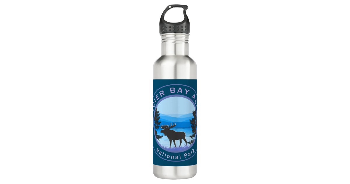 Glacier Bay National Park Moose Stainless Steel Water Bottle | Zazzle