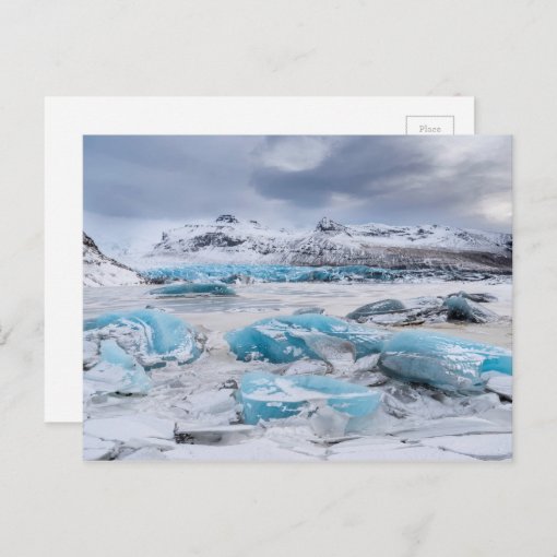 Glacier Ice landscape, Iceland Postcard | Zazzle