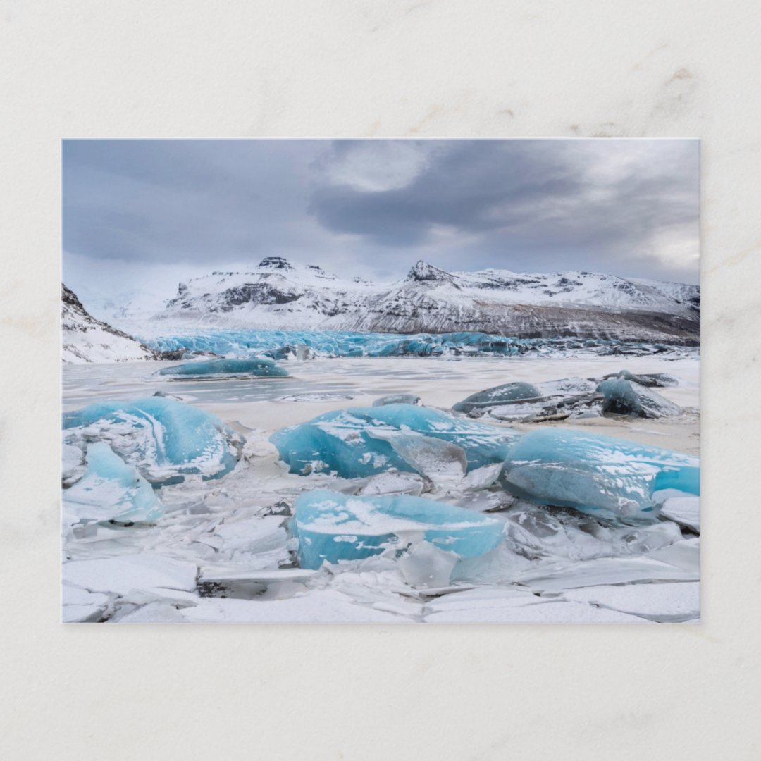 Glacier Ice landscape, Iceland Postcard | Zazzle