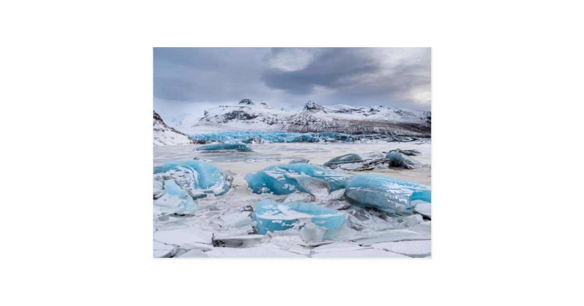 Glacier Ice landscape, Iceland Postcard | Zazzle.com
