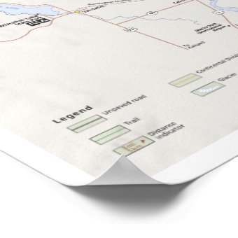 Glacier (Montana) map poster | Zazzle