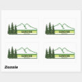 Glacier National Park Green Stripes Rectangular Sticker | Zazzle