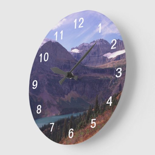 Glacier National Park Large Clock | Zazzle