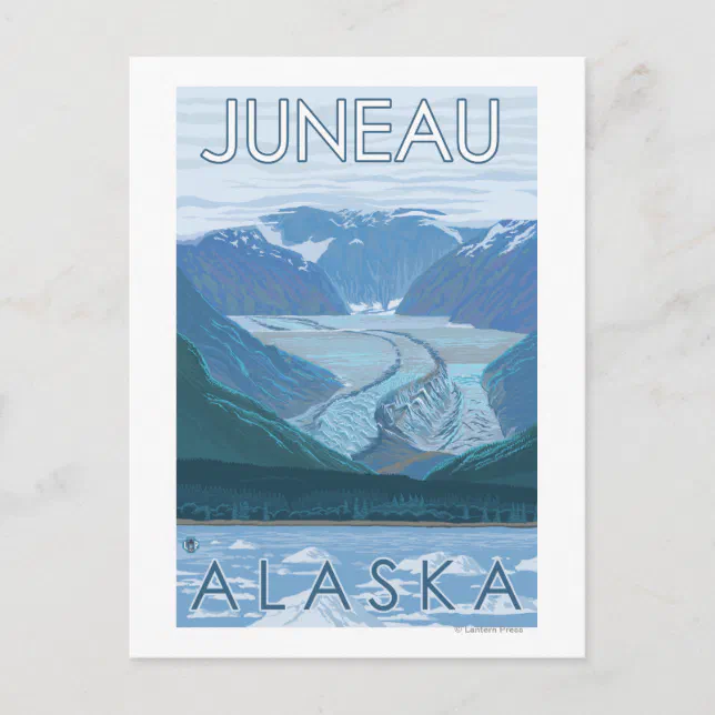 Glacier Scene - Juneau, Alaska Postcard | Zazzle