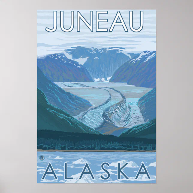 Glacier Scene - Juneau, Alaska Poster | Zazzle