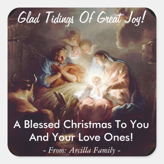 Glad Tidings Of Great Joy Custom Sticker