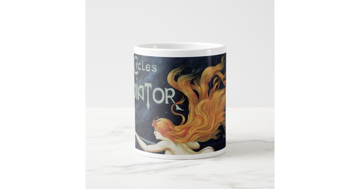 Gladiator Cycles, Vintage Victorian Art Nouveau Large Coffee Mug | Zazzle