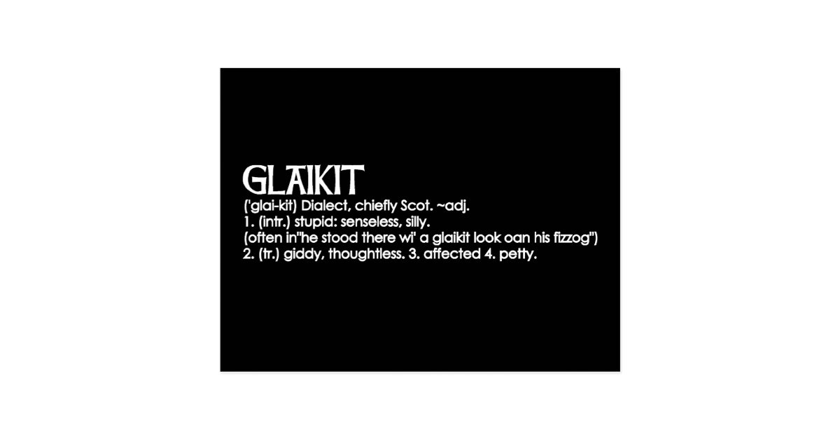 Glaikit Postcard | Zazzle.com