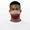 Glam Burgundy Red Gold Glitter & Sparkle Adult Cloth Face Mask | Zazzle