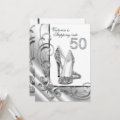 Glam Diamond Stepping Into 50 Birthday Party Invitation | Zazzle