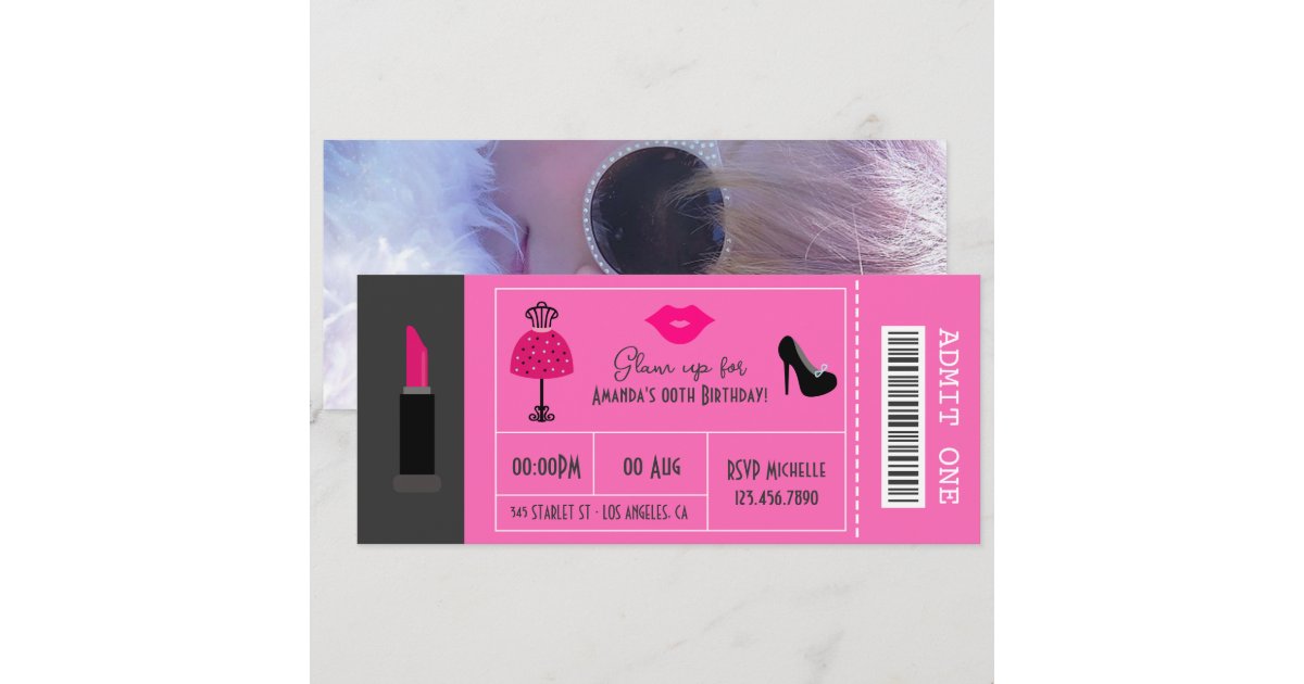 Glam Fashion Show Party Night Invitation | Zazzle