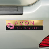 Glam Gold and Black Independent Rep Avon Bumper Sticker | Zazzle