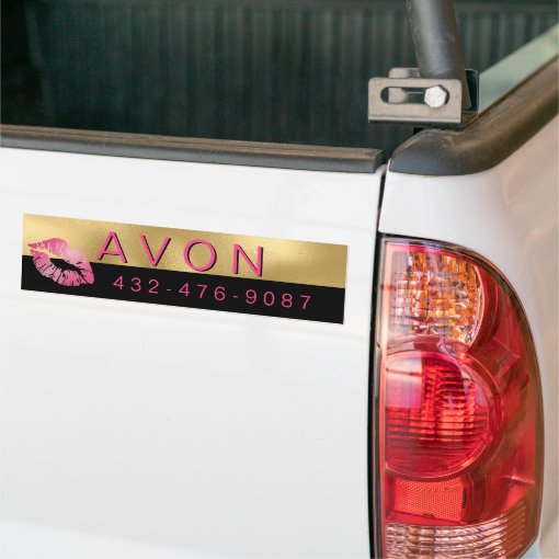 Glam Gold and Black Independent Rep Avon Bumper Sticker | Zazzle