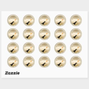 Glam Gold Champagne & Diamonds Engagement Party Classic Round Sticker ...
