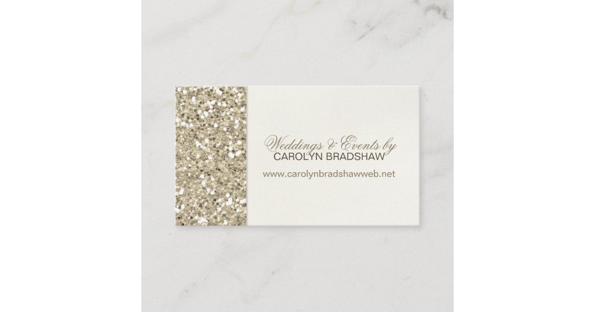 Glam Gold Glitter Business Card | Zazzle