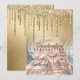 Glam Gold Metallic Glitter Drip Photo Graduation Invitation | Zazzle