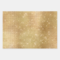 Glam Gold Sparkle Wrapping Paper Sheets | Zazzle