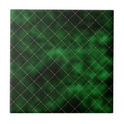 Glam Green Gold Geometric Graphic Ceramic Tile | Zazzle