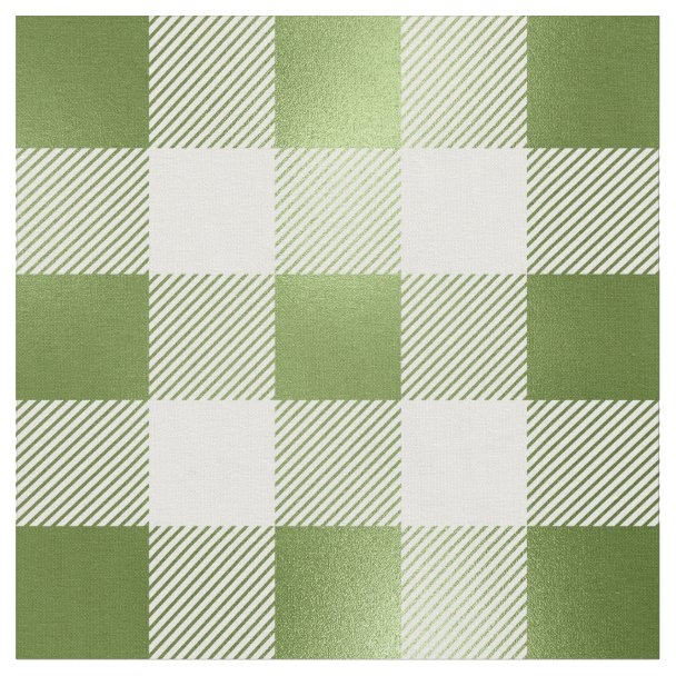 Vintage Green Plaid Fabric | Zazzle