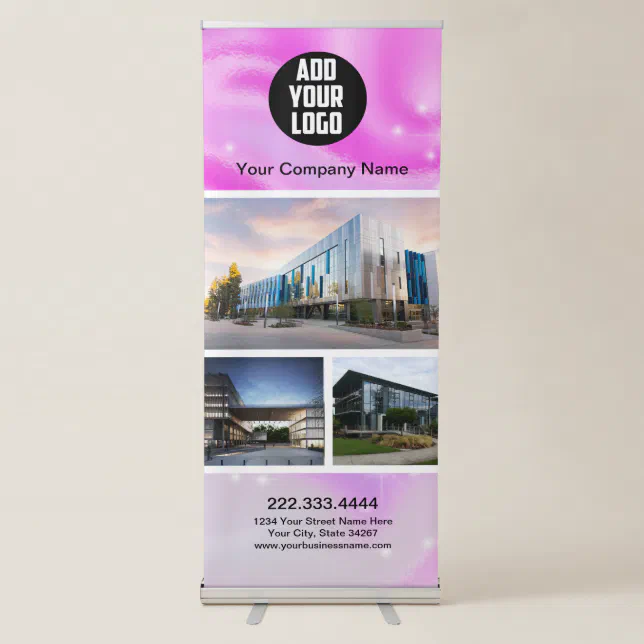 Glam Iridescent Sparkle Holographic Retractable B Retractable Banner ...