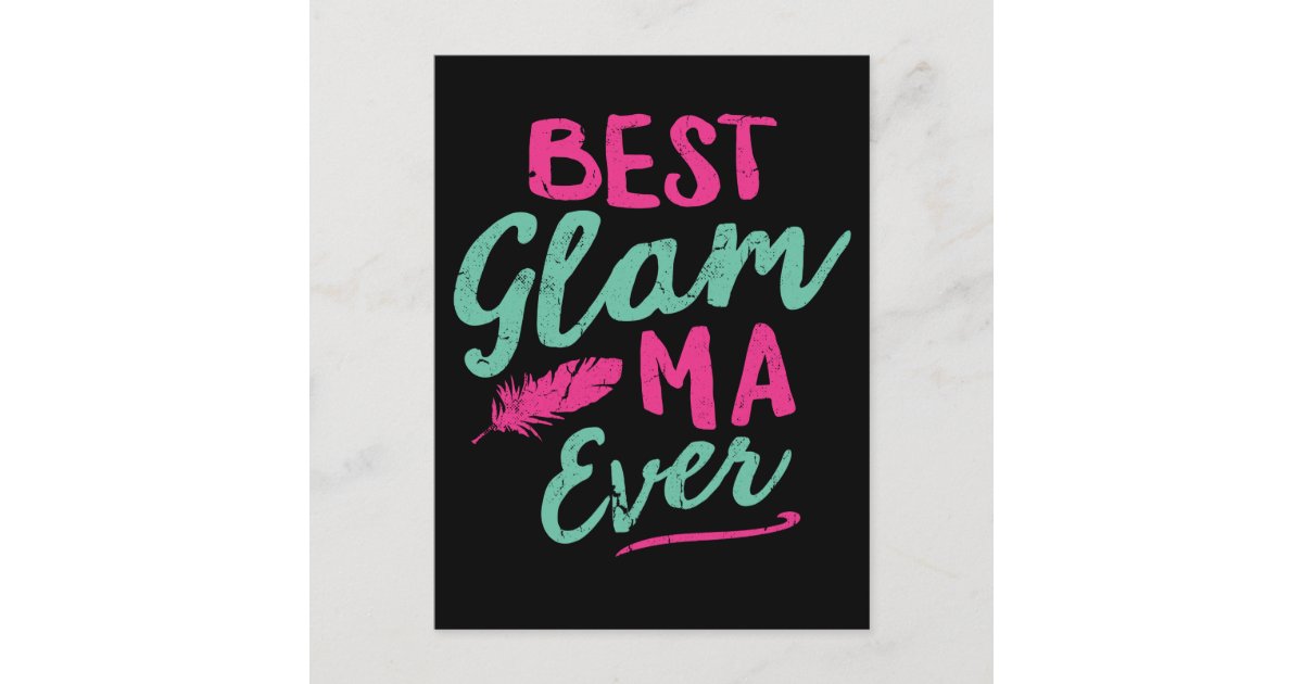 Glam-Ma Grandma Mothers Day Postcard | Zazzle