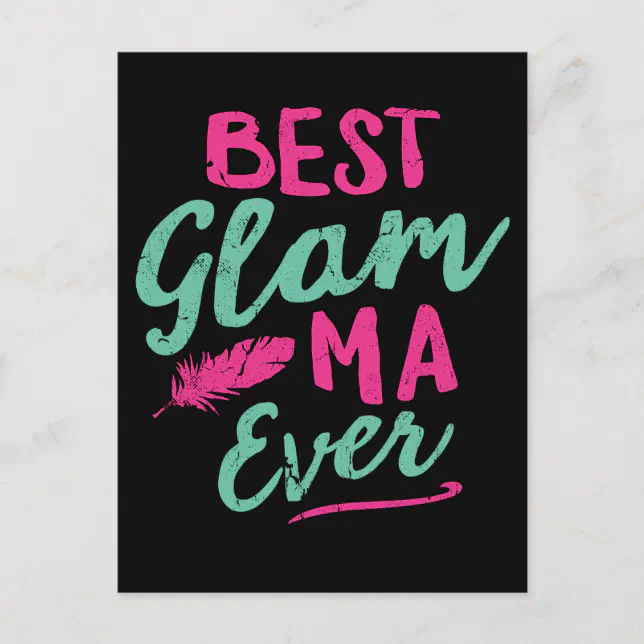 Glam-Ma Grandma Mothers Day Postcard | Zazzle