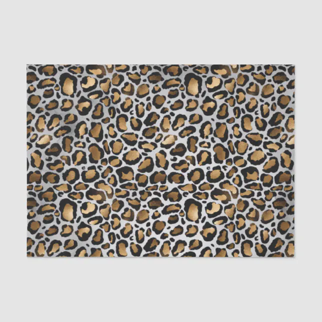 Glam Metallic Large Leopard Print Tissue Paper | Zazzle