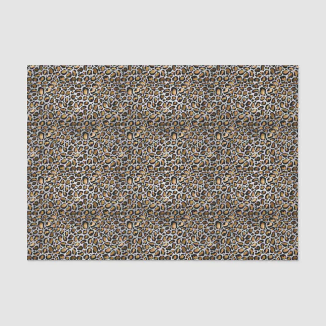 Glam Metallic Small Leopard Print Tissue Paper | Zazzle