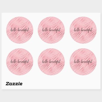 Glam Pink Zebra Print Classic Round Sticker | Zazzle