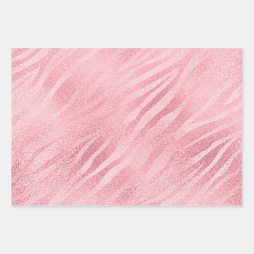 Glam Pink Zebra Print Wrapping Paper Sheets | Zazzle