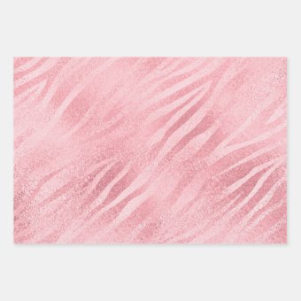 Glam Pink Zebra Print Wrapping Paper Sheets | Zazzle