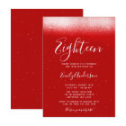 Glam Red 18th Birthday Invitation | Zazzle