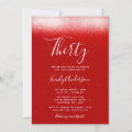 Glam Red 30th Birthday Invitation | Zazzle