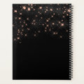 Glam Rose Gold Glitter Diamond Elegant Monogram Planner | Zazzle