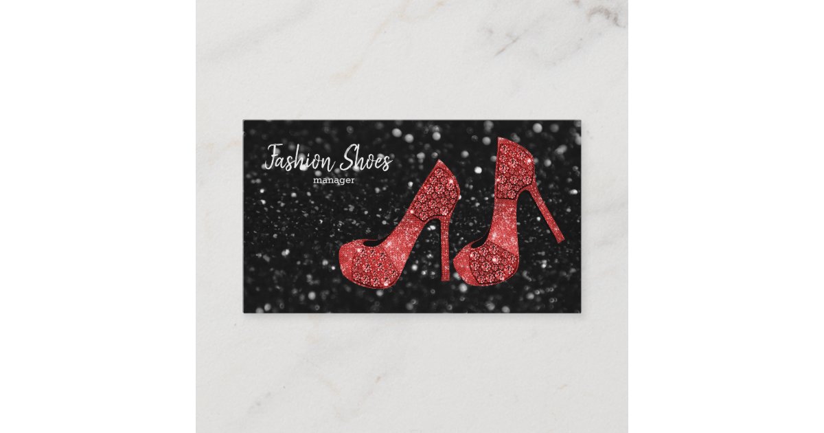 Glam Shoes High Heels Business Card | Zazzle