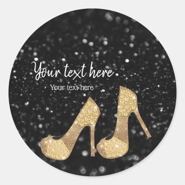 Glam Shoes High Heels for all occasions Classic Round Sticker | Zazzle