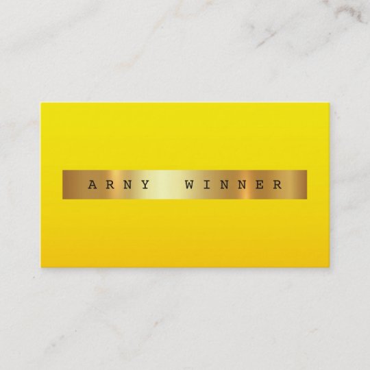Glam Vip Yellow Ombre Vip Golden Foil Business Card | Zazzle.com