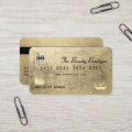Glamor Elegant Black Gold Luxury Credit Card Logo | Zazzle