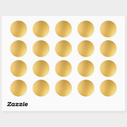 Glamorous Blank Template Elegant Faux Gold Chic Classic Round Sticker ...